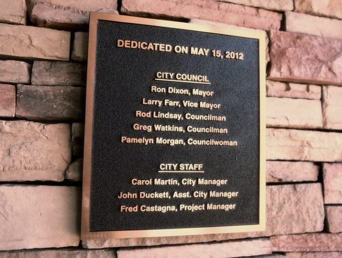Building Dedication Plaques made from Solid Bronze - Impact Signs