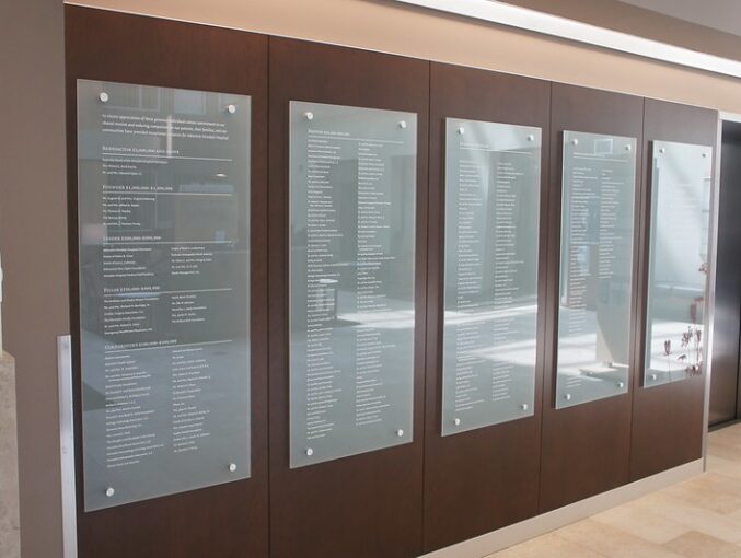 Donor Recognition Signs for Walls - Impact Signs