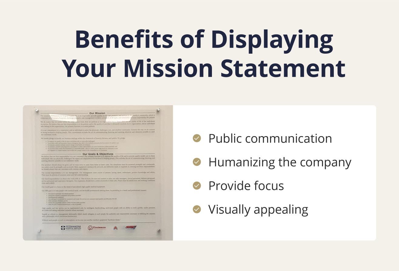 Mission Statement Signage: A Display To Promote Your Purpose - Impact Signs