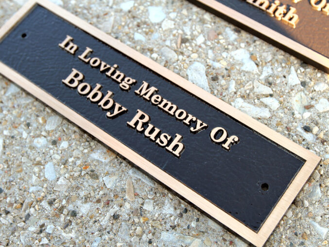 Custom Bronze Bench Plaques for Parks & Memorial Benches - Impact Signs